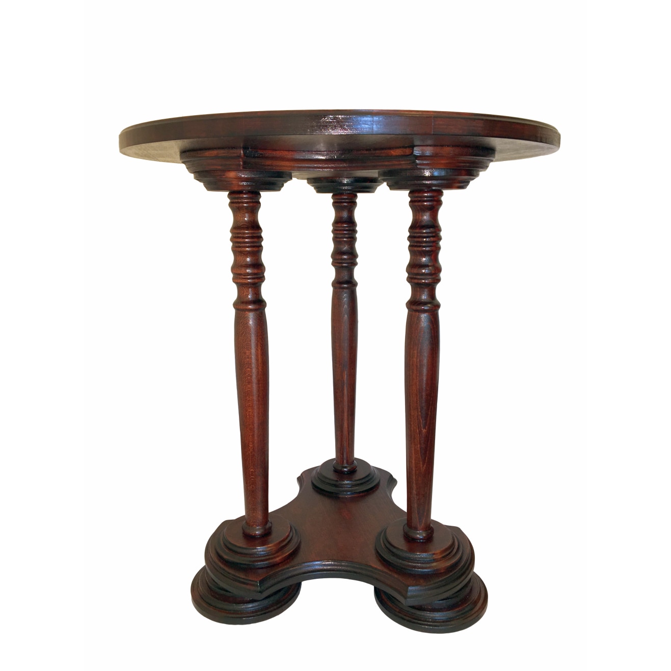 Masuta de cafea rotunda din lemn masiv, 58 x 58 cm, aspect clasic - eMAG.ro