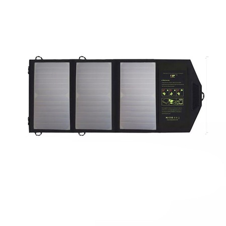 Panou solar, universal, 21W, 5V, rezistent la ploaie, USB, negru - eMAG.ro