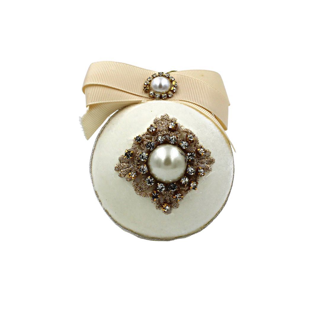 Glob DECORIS culoarea alb din catifea - eMAG.ro