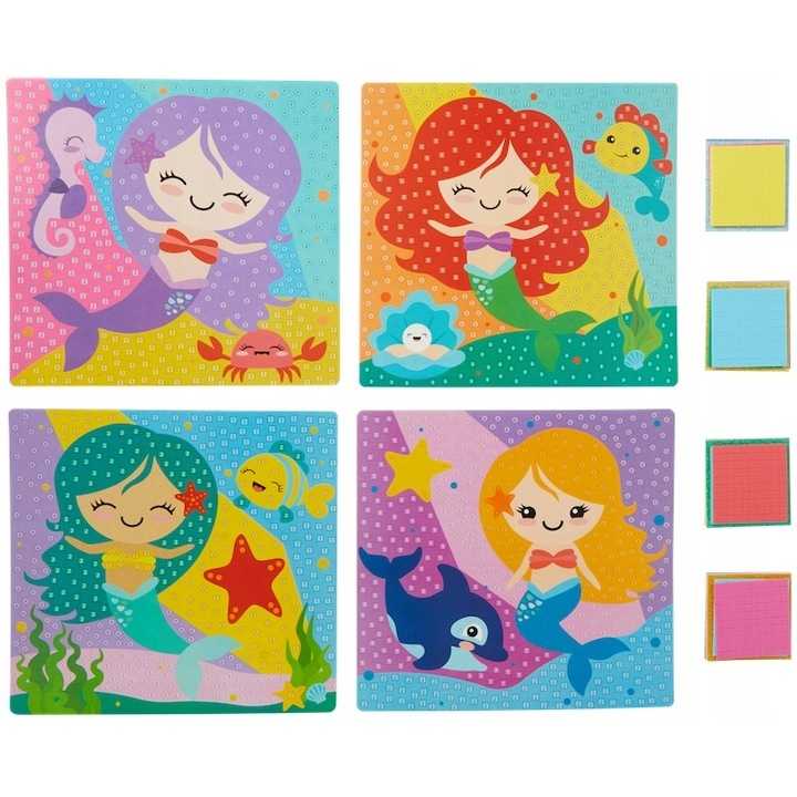 Set creativ Mozaic Sirene 4 Fise, SunCity - eMAG.ro