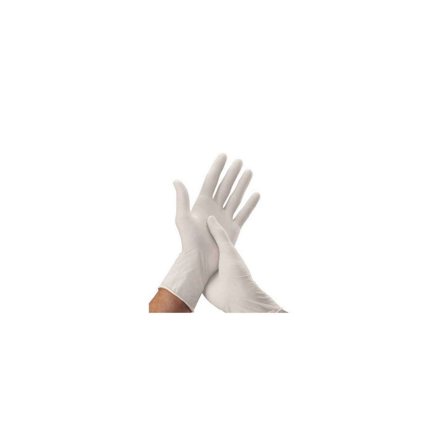 Manusi latex pudrate, marime L-XL, albe, 10/punga - eMAG.ro