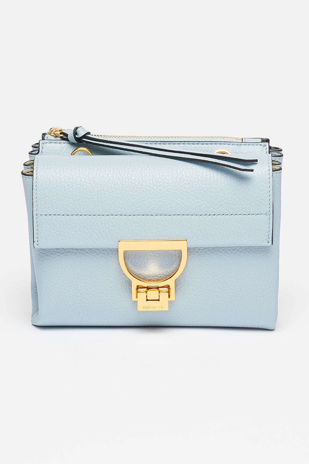 COCCINELLE, Geanta crossbody de piele Arlettis, Albastru azur - eMAG.ro