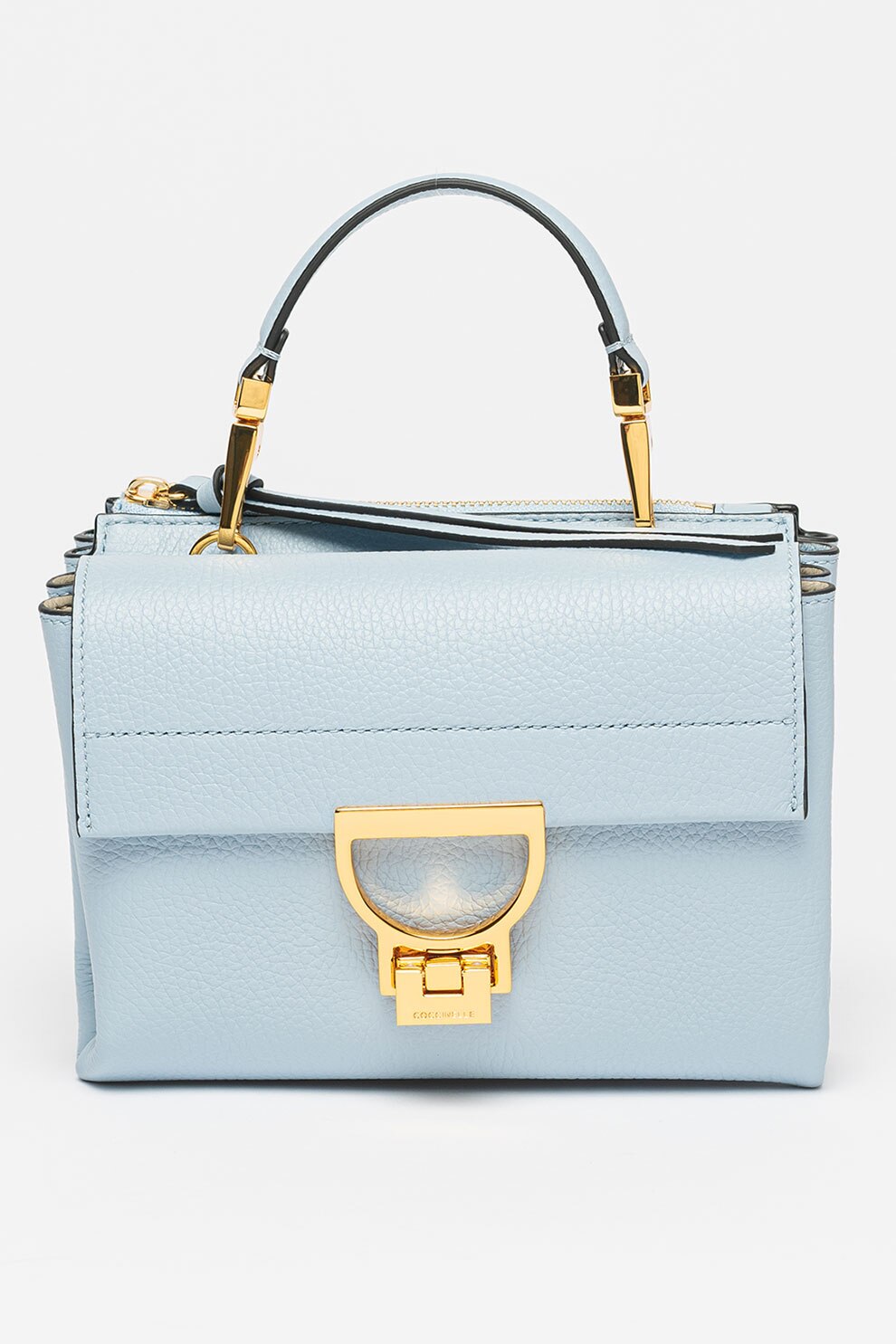 COCCINELLE, Geanta crossbody de piele Arlettis, Albastru azur - eMAG.ro