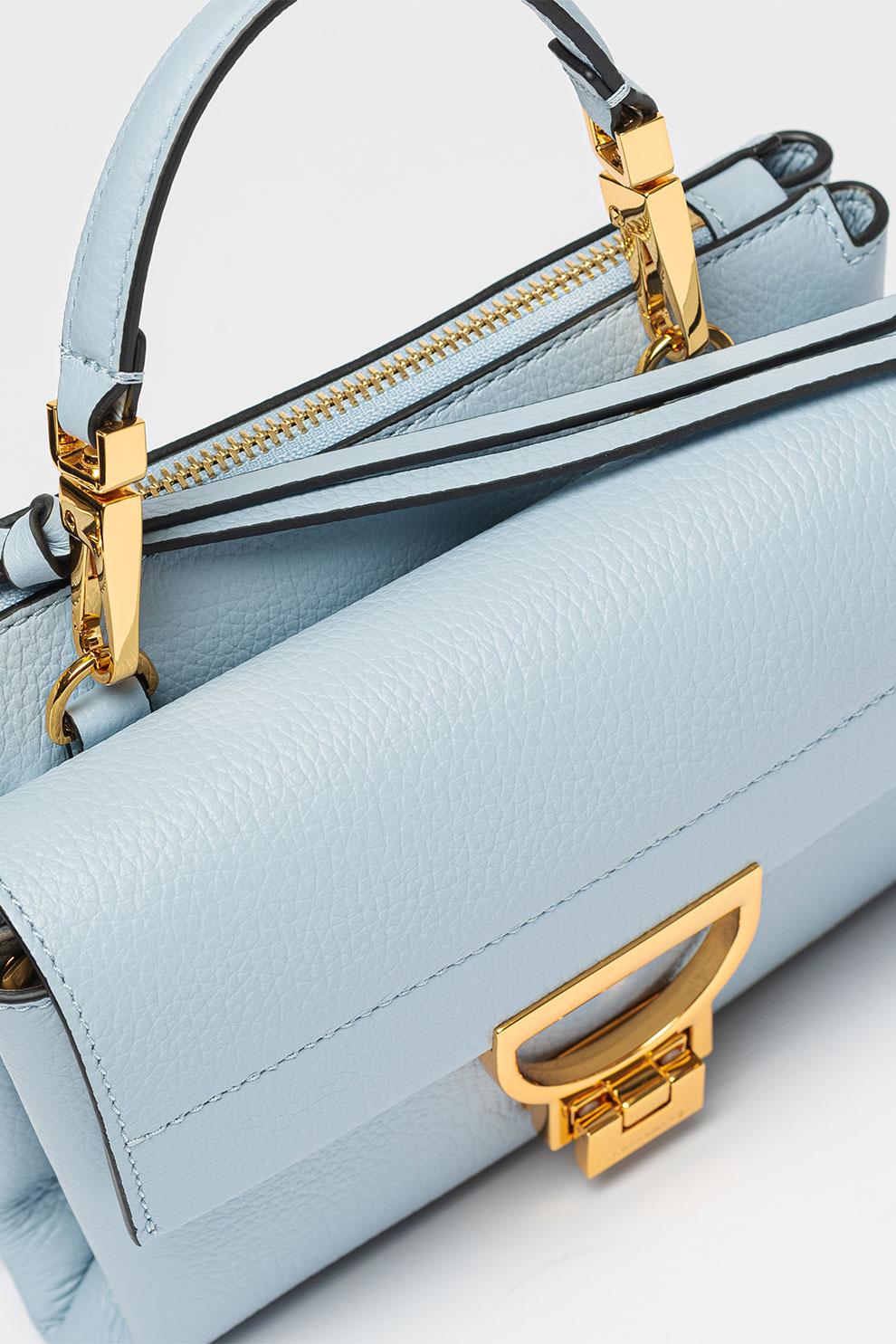 COCCINELLE, Geanta crossbody de piele Arlettis, Albastru azur - eMAG.ro