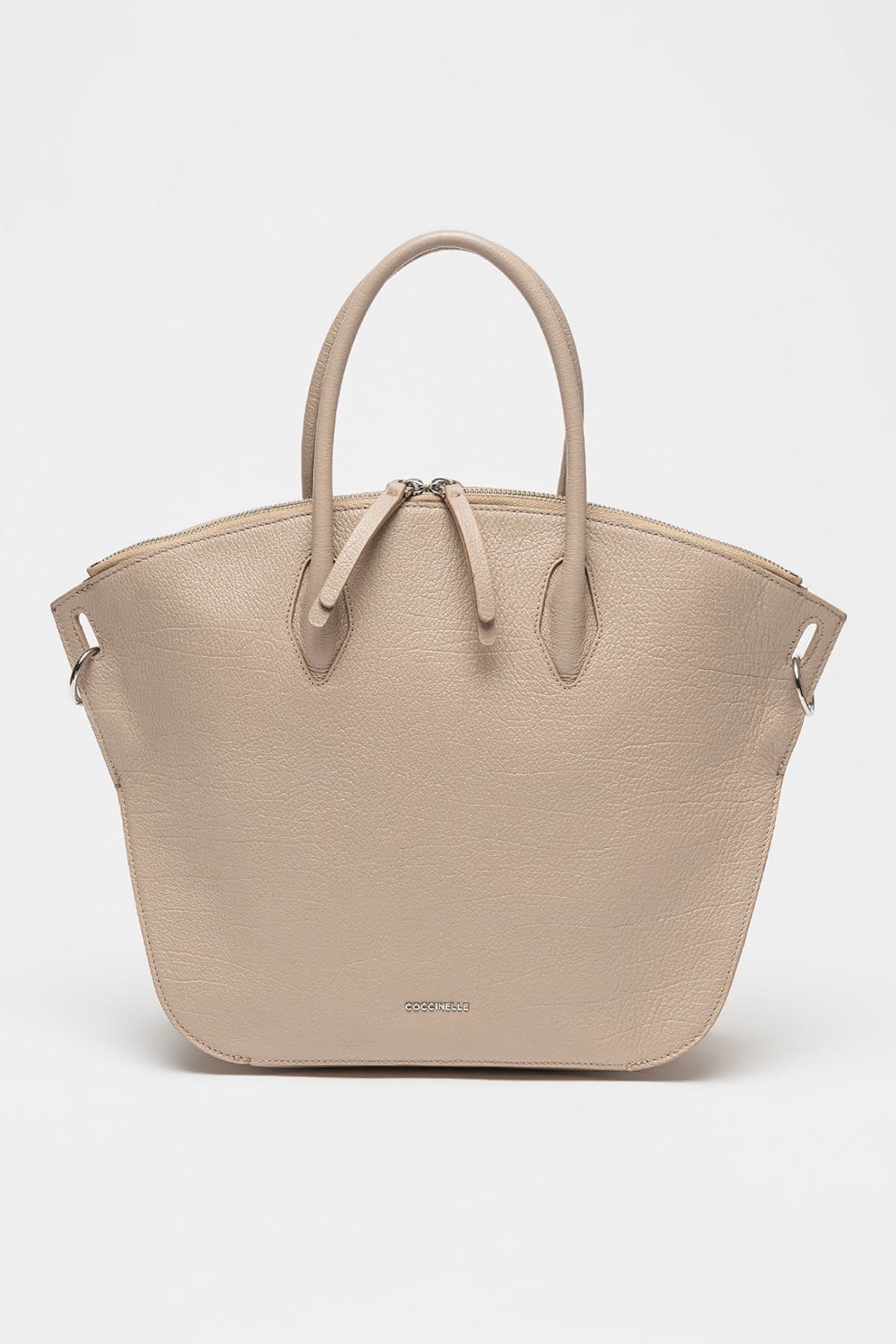 COCCINELLE, Geanta shopper de piele Goa, Maro taupe deschis - eMAG.ro