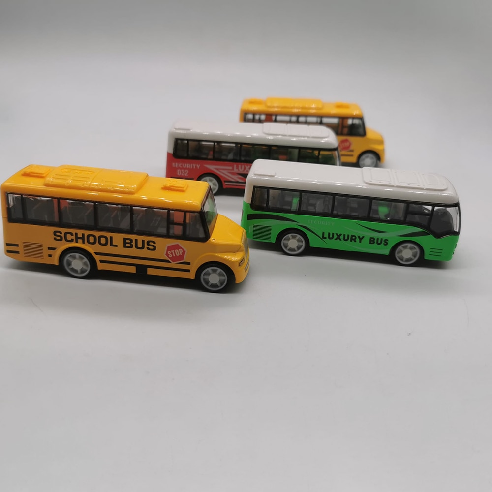 Set 4 autobuze diverse modele, metal, 9 cm, Vision XXI - eMAG.ro