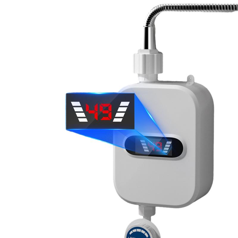 Incalzitor de apa electric At Performance cu display si dus inclus, alb ...