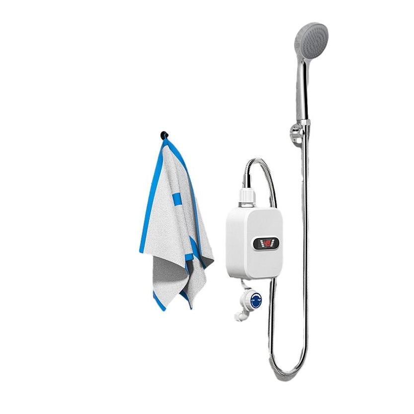 Incalzitor de apa electric At Performance cu display si dus inclus, alb ...
