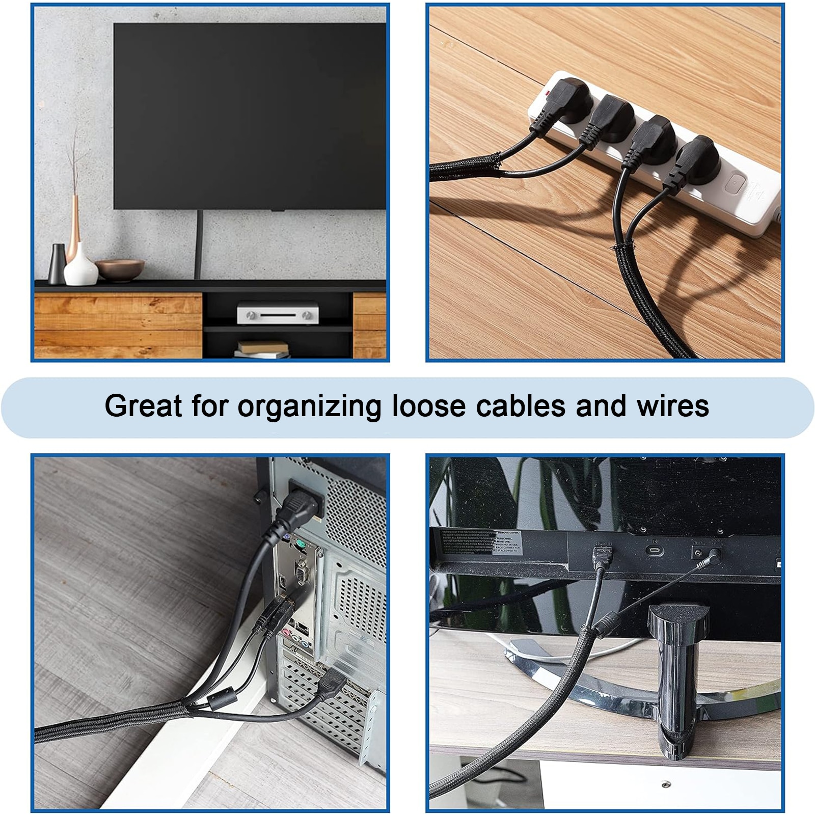 Organizator cabluri, NUODWELL, Diametru 25 mm, lungime 3 m, material ...