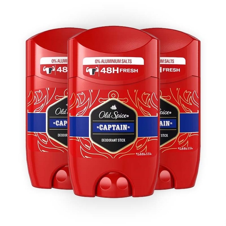 Pachet 3 x Deodorant stick Old Spice Captain, 50 ml - eMAG.ro