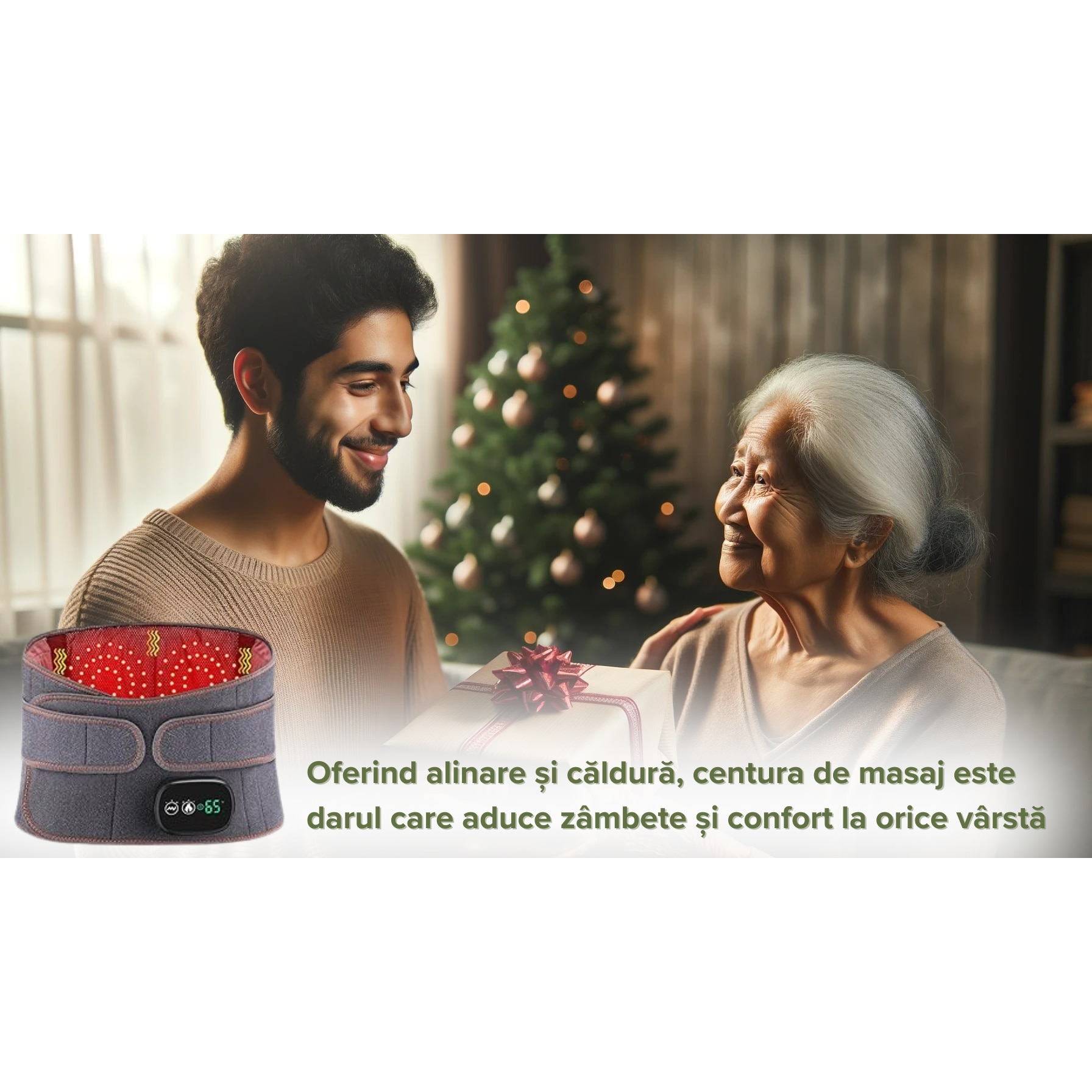 Centura Profesionala de Masaj si Incalzire pentru Spate si Talie ...