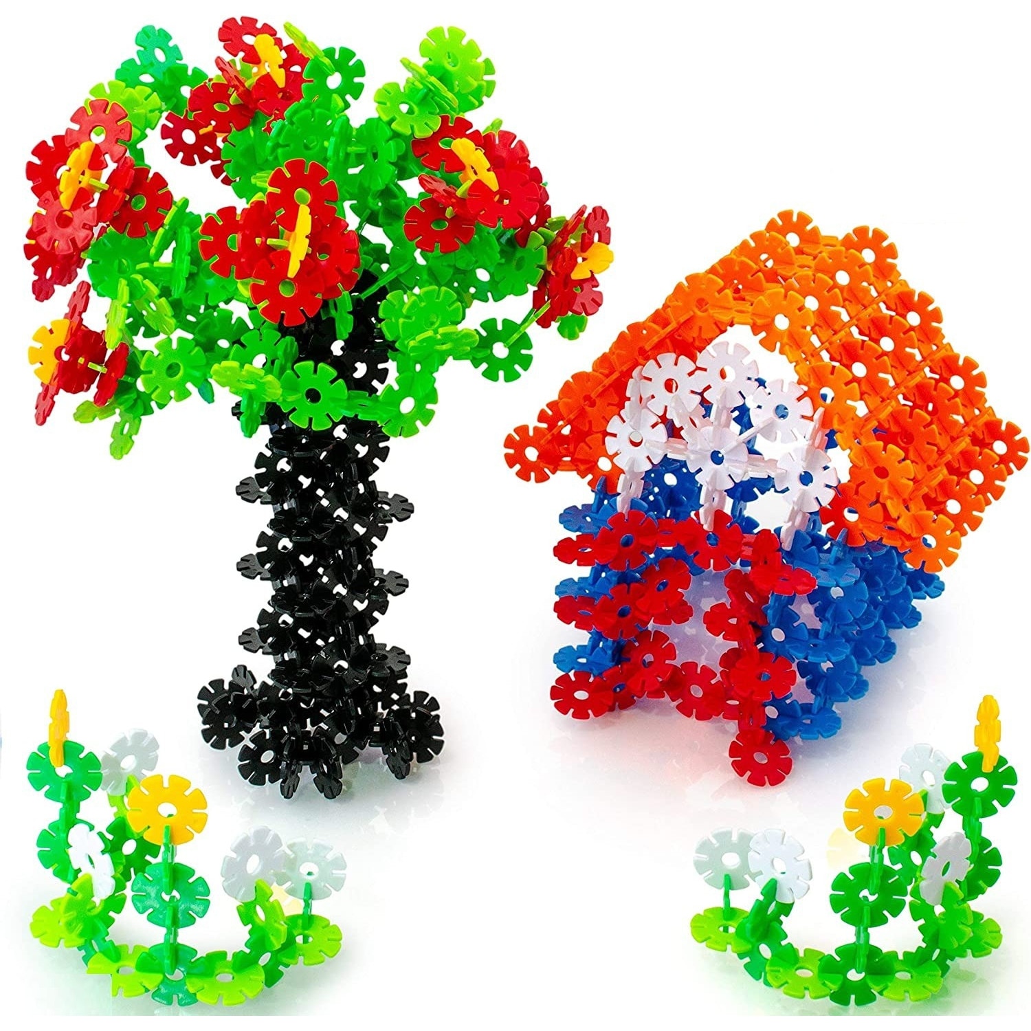 Set constructie rozete mari 139 piese cu diametru 5 cm - eMAG.ro