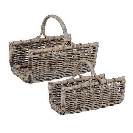 Set 2 cosuri rattan maro Narra 51x28x21 cm; 56x38x24 cm - eMAG.ro