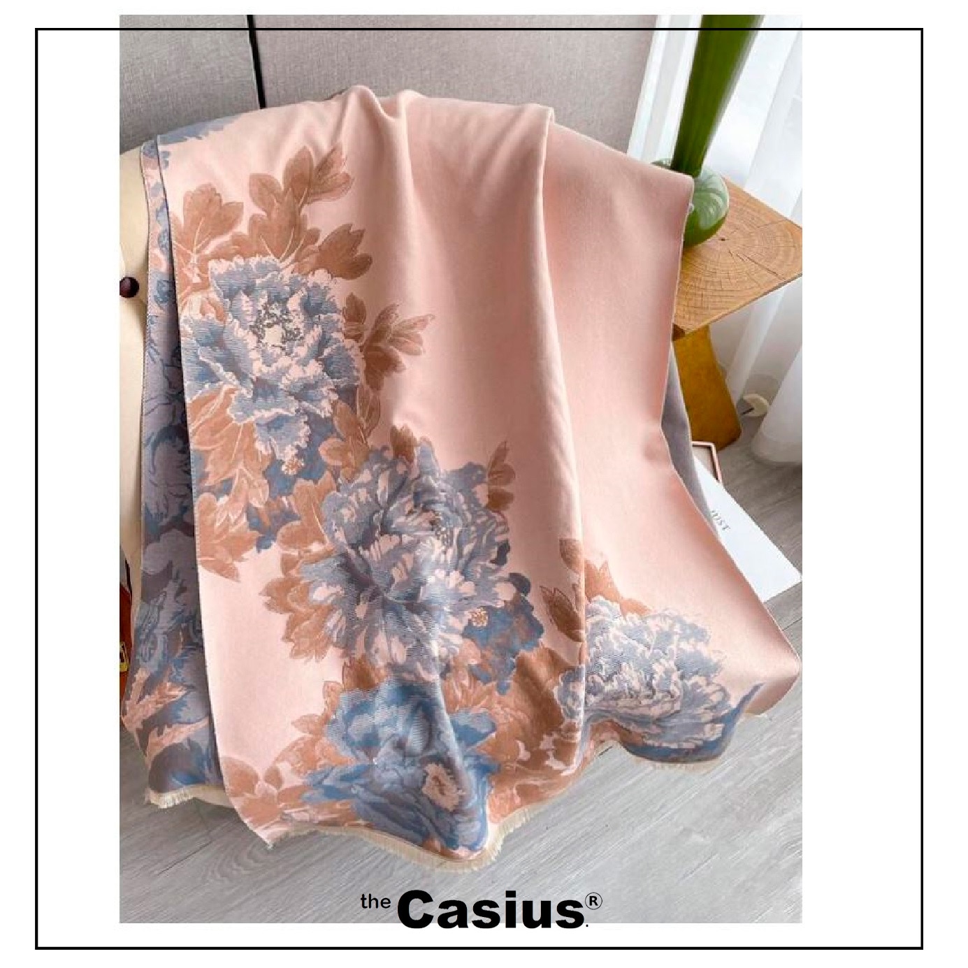 Esarfa lunga tip sal pentru dama din materiale premium, model flori ...