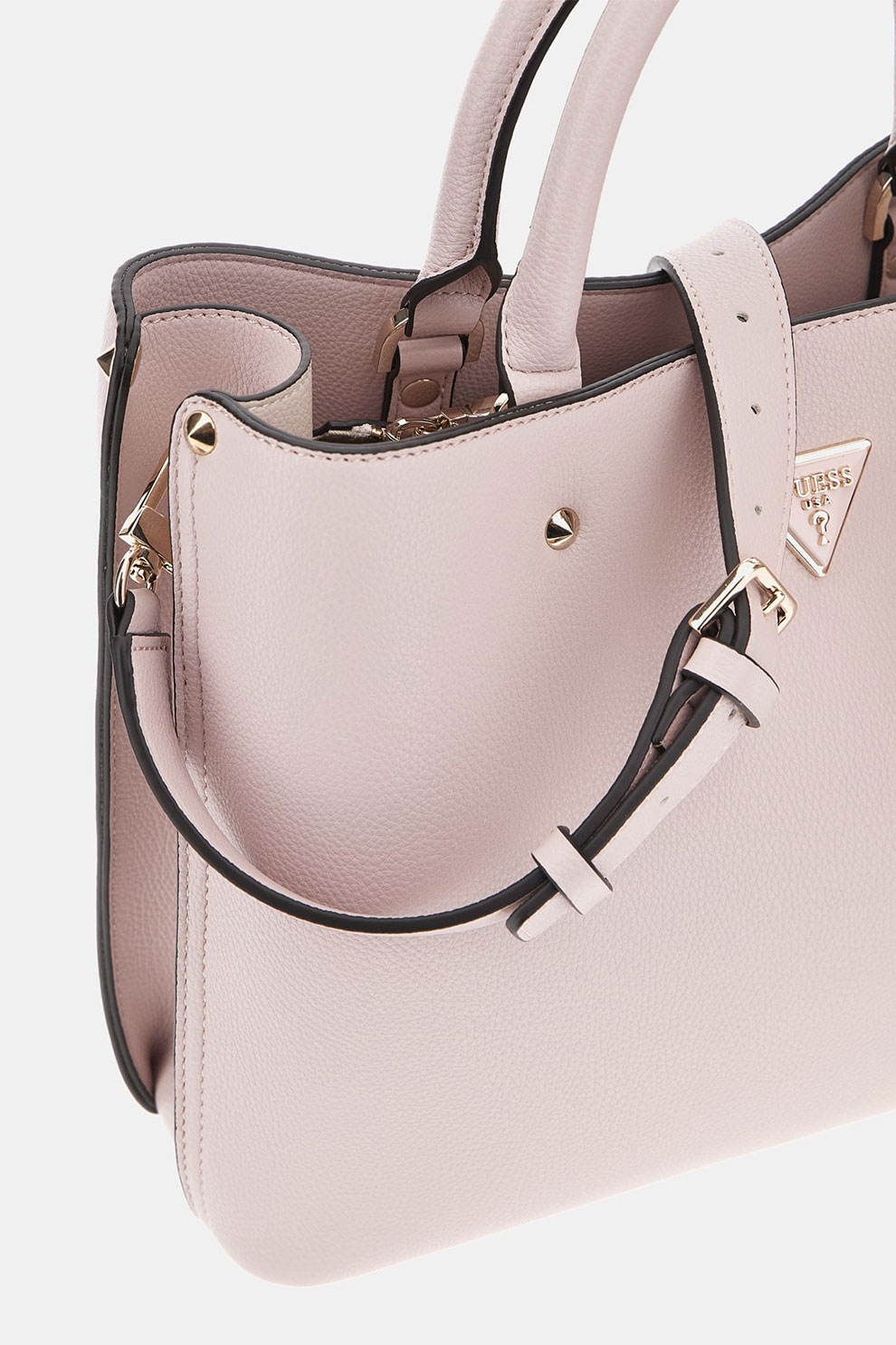 Guess, Geanta shopper de piele ecologica Meridian, Roz pastel - eMAG.ro