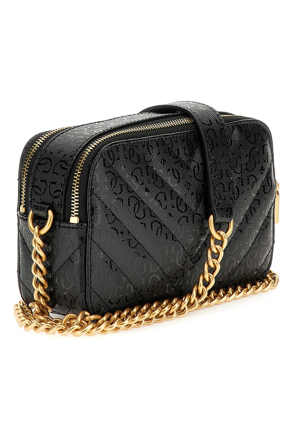 Guess, Geanta crossbody cu model logo Jania, Negru - eMAG.ro