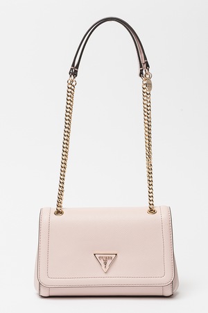 Guess, Geanta texturata cu bareta de umar Noelle, Roz pastel - eMAG.ro