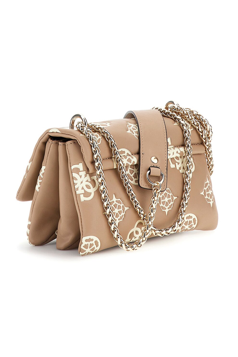 Guess, Geanta crossbody mica Deesa, Alb, Camel - eMAG.ro