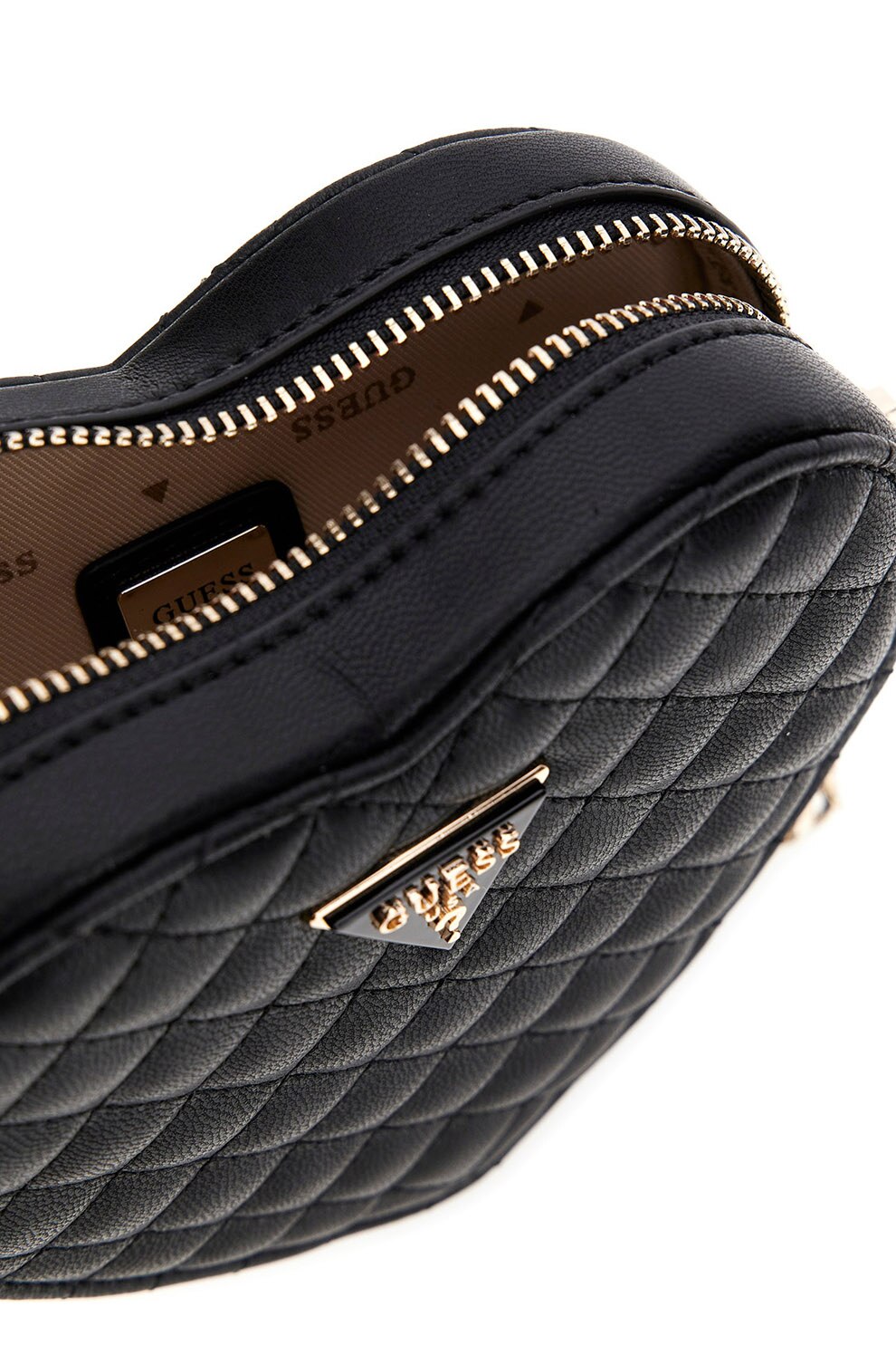 Guess, Geanta crossbody de piele ecologica Rianee, Negru - eMAG.ro