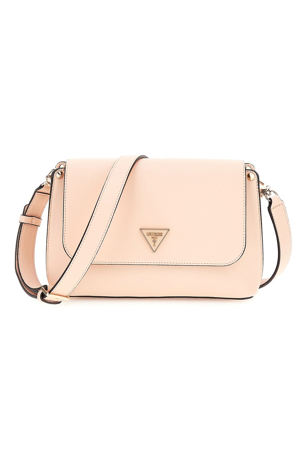 GUESS, Geanta crossbody cu clapa Emiliya, Piersica - eMAG.ro
