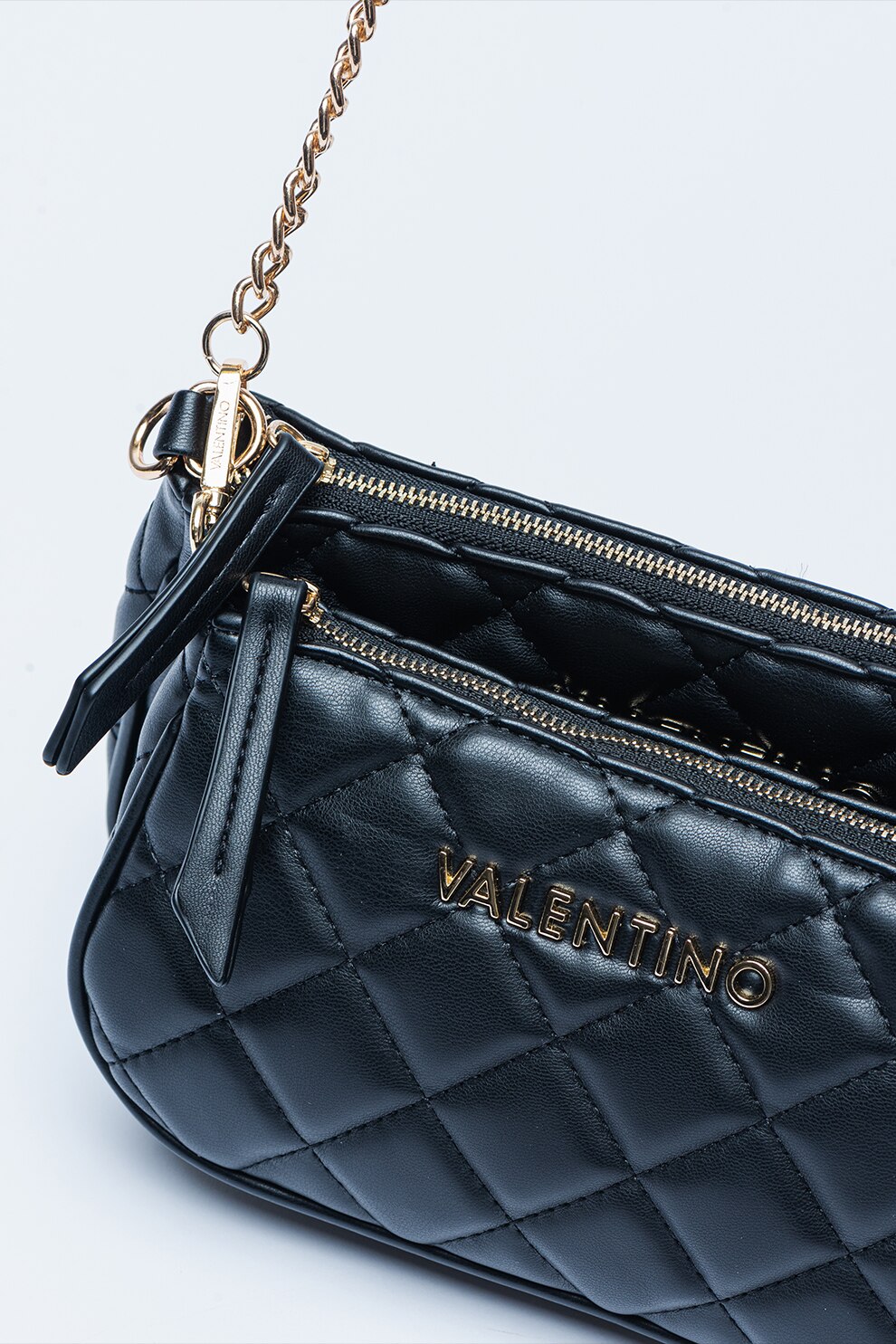 Valentino Bags, Ocarina keresztpántos steppelt táska, Fekete - eMAG.hu