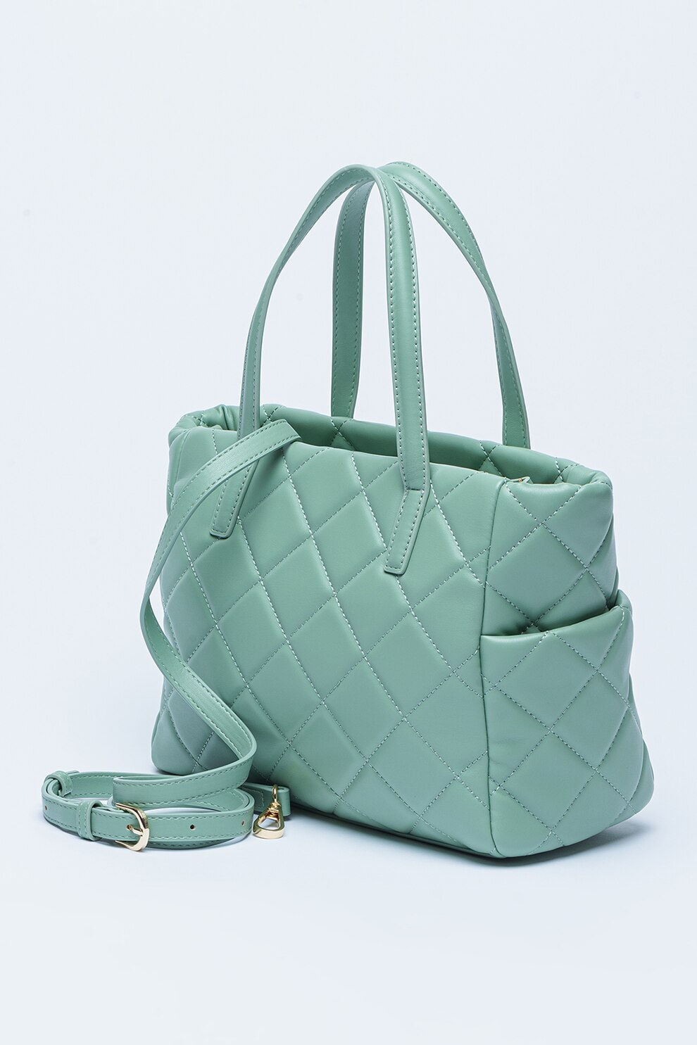 Valentino Bags, Geanta matlasata cu bareta Ocarina, Verde - eMAG.ro