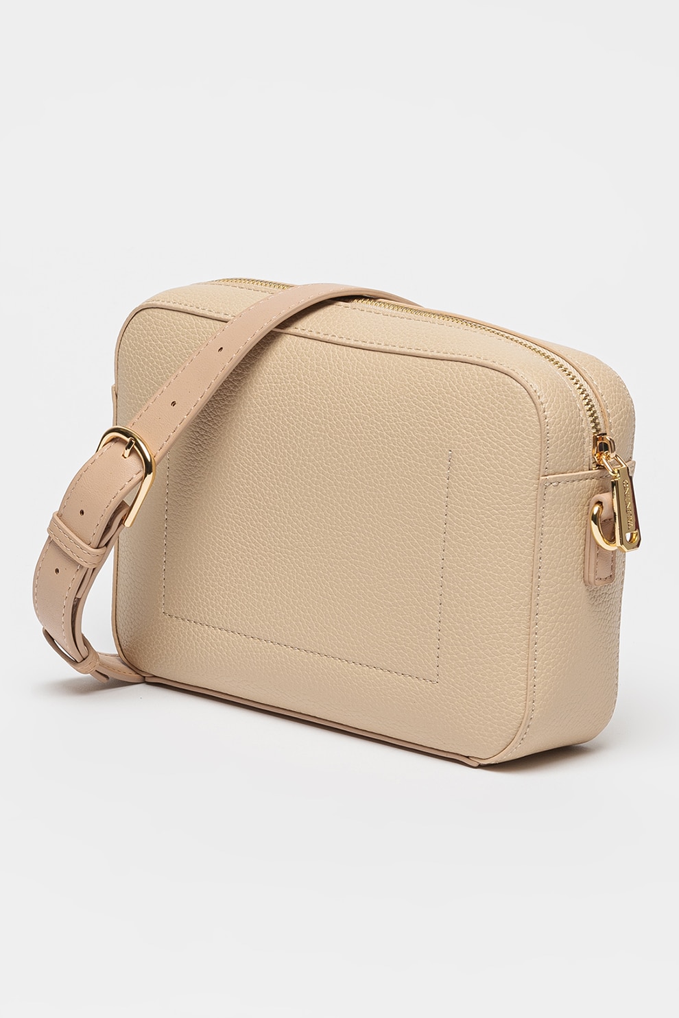 Valentino Bags, Geanta crossbody din piele ecologica cu logo metalic ...