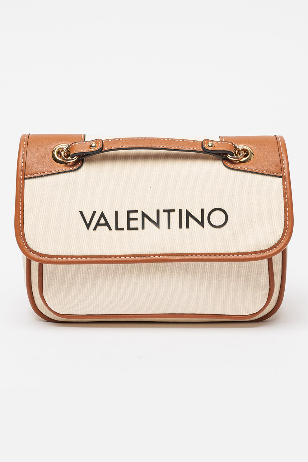 Valentino Bags, Geanta crossbody cu logo Leith, Caramel, Bej deschis ...