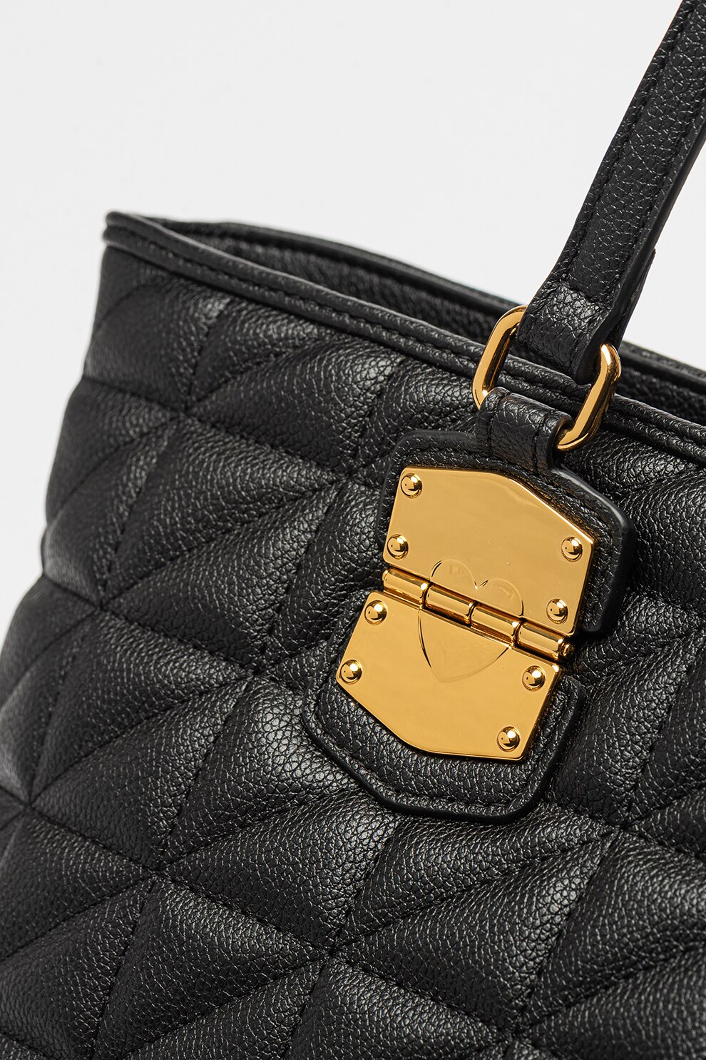 Love Moschino, Geanta shopper matlasata de piele ecologica, Negru - eMAG.ro