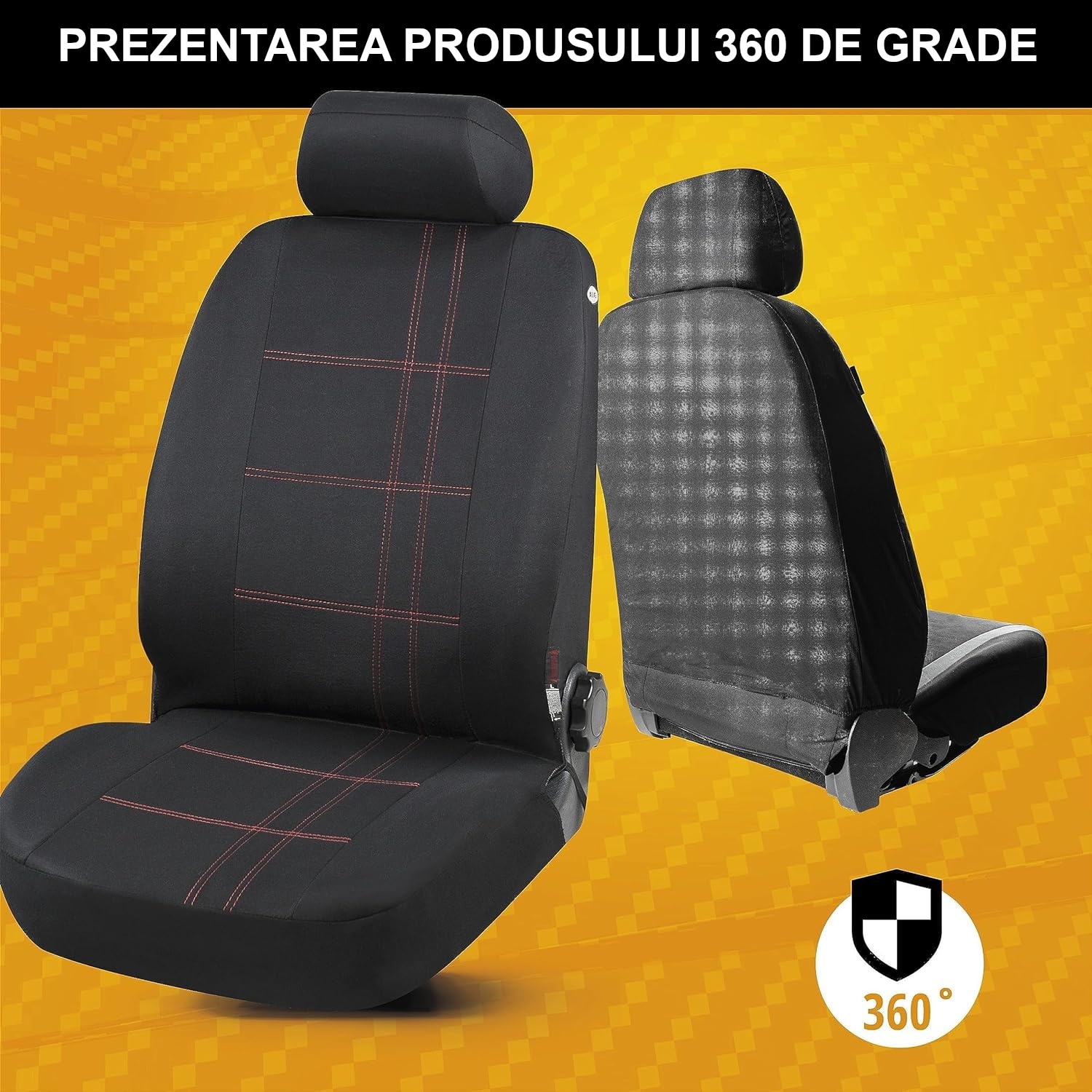 Set huse scaune auto fata Nashville, compatibile scaune cu airbag ...