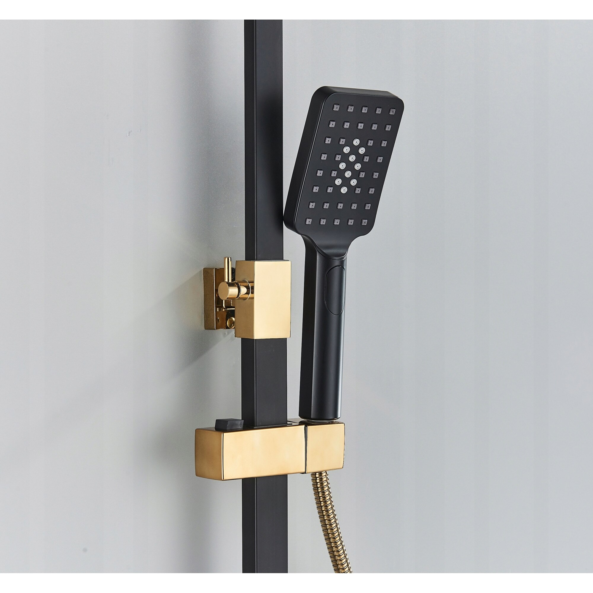 Set de dus, Ari, Inox, Negru/Auriu - eMAG.ro