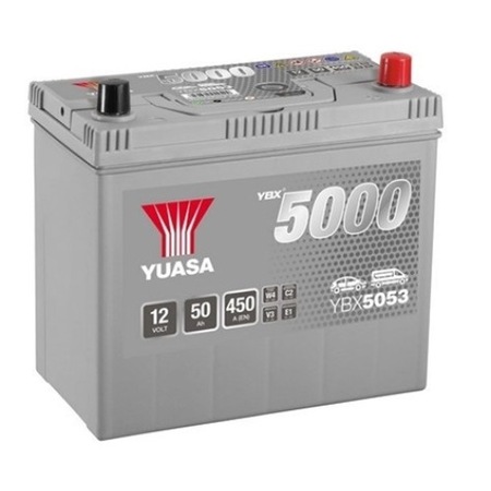 Baterie auto YUASA YBX 5000 Asia YBX5053, 12V, 50Ah, 450A, 238 x 129 x ...