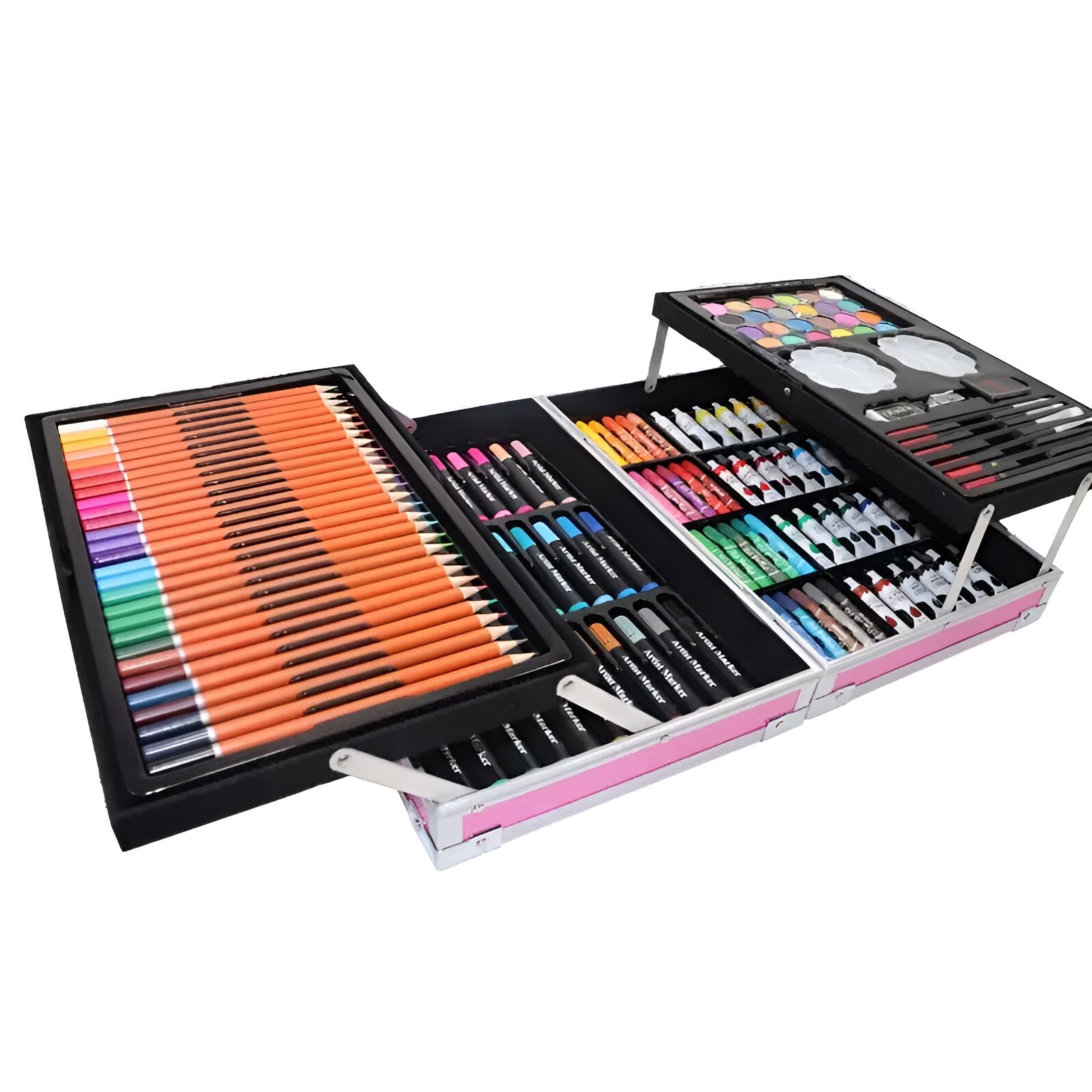 Set de pictura si desen pentru copii, Logit, 145 de piese, Cutie ...