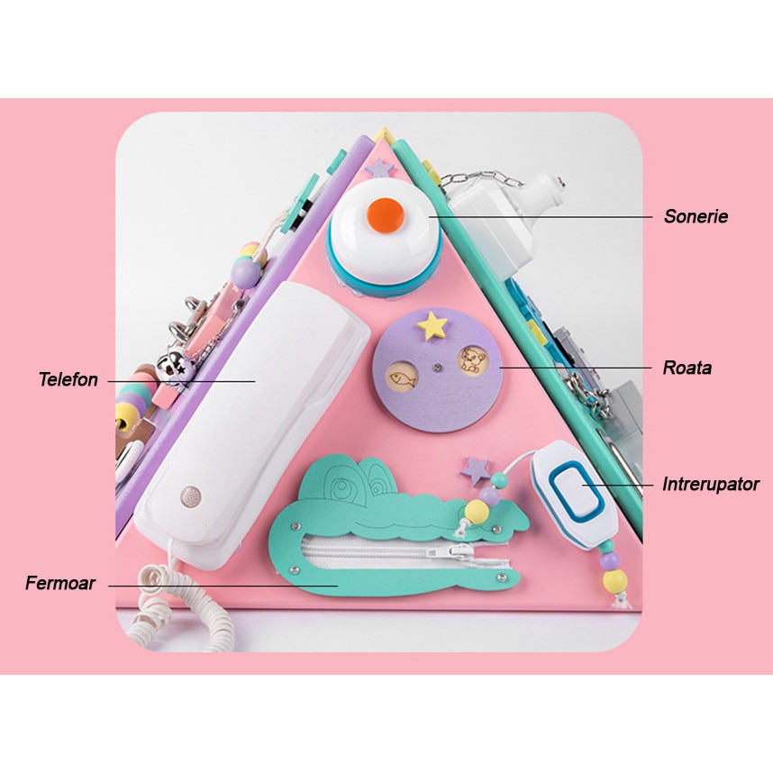 Jucarie Educativa Senzoriala, Piramida multifunctionala interactiva ...