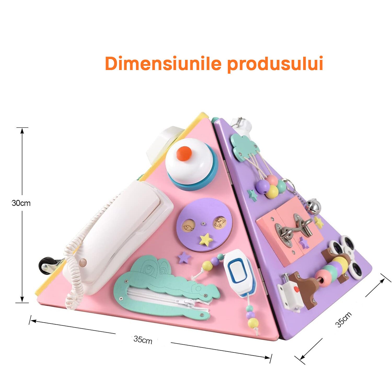 Jucarie Educativa Senzoriala, Piramida multifunctionala interactiva ...