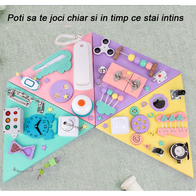 Jucarie Educativa Senzoriala, Piramida multifunctionala interactiva ...