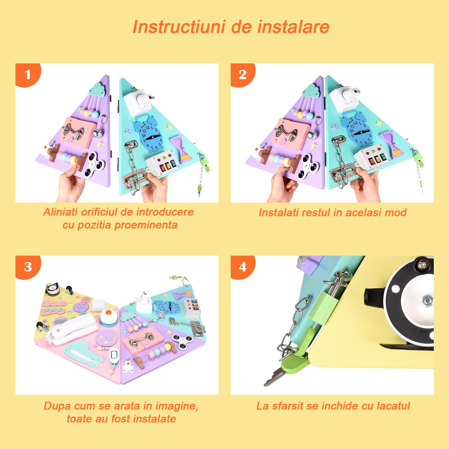 Jucarie Educativa Senzoriala, Piramida multifunctionala interactiva ...