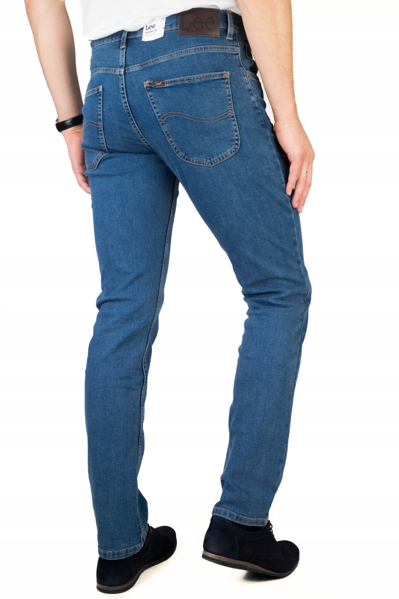Слим дънки за мъже, Lee, Cotton, Blue, W42 - L34 US - eMAG.bg