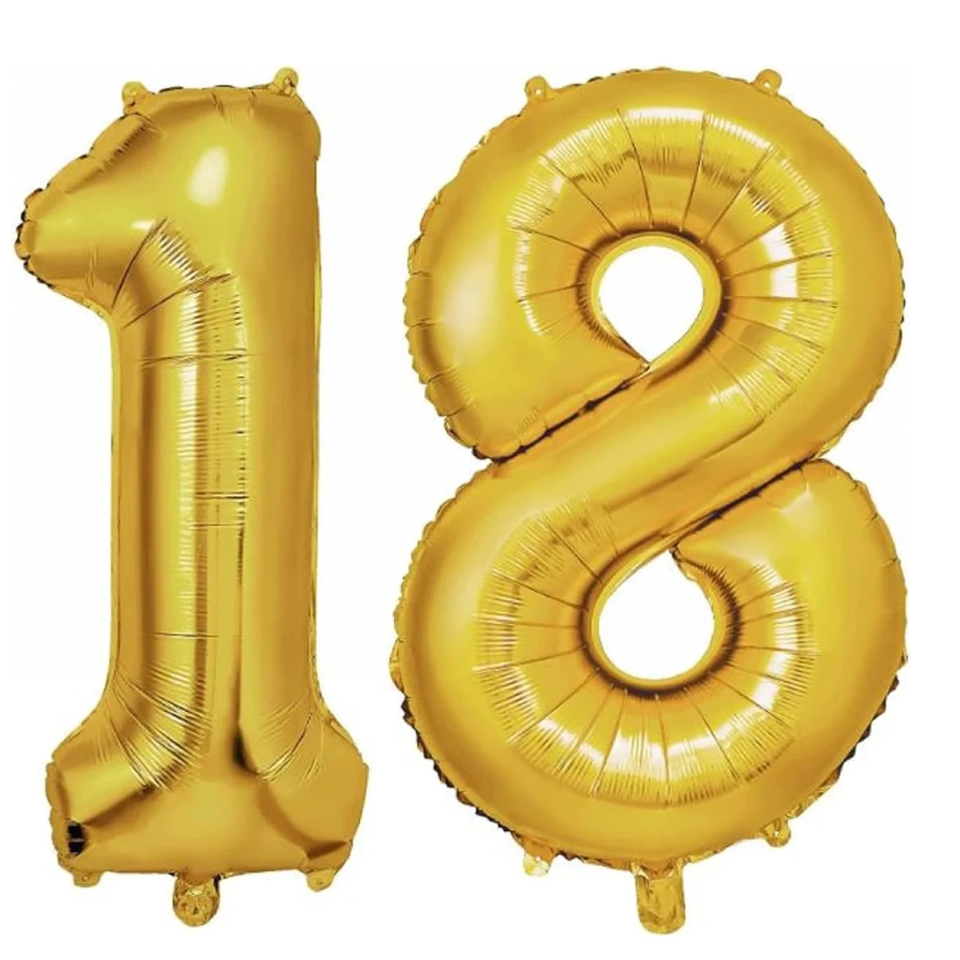Balon aniversar Mw Malowine, numarul 18, auriu, 101 cm - eMAG.ro