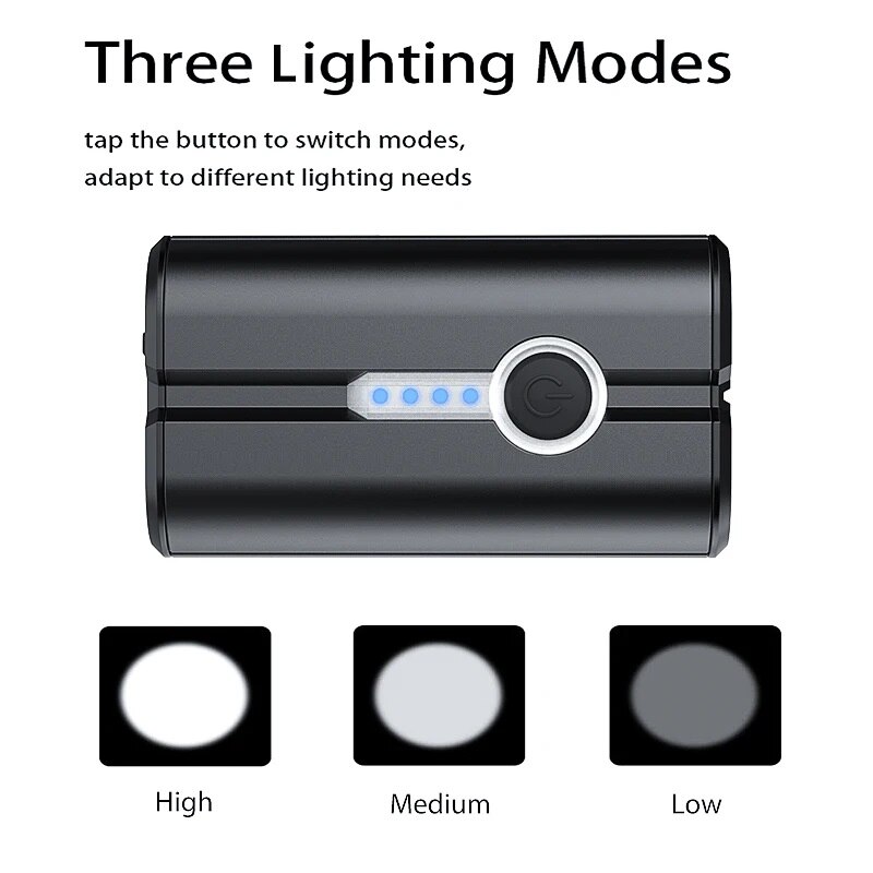 Lanterna Bicicleta WUBEN SQ cu LED, 5 moduri de iluminare, indicator ...