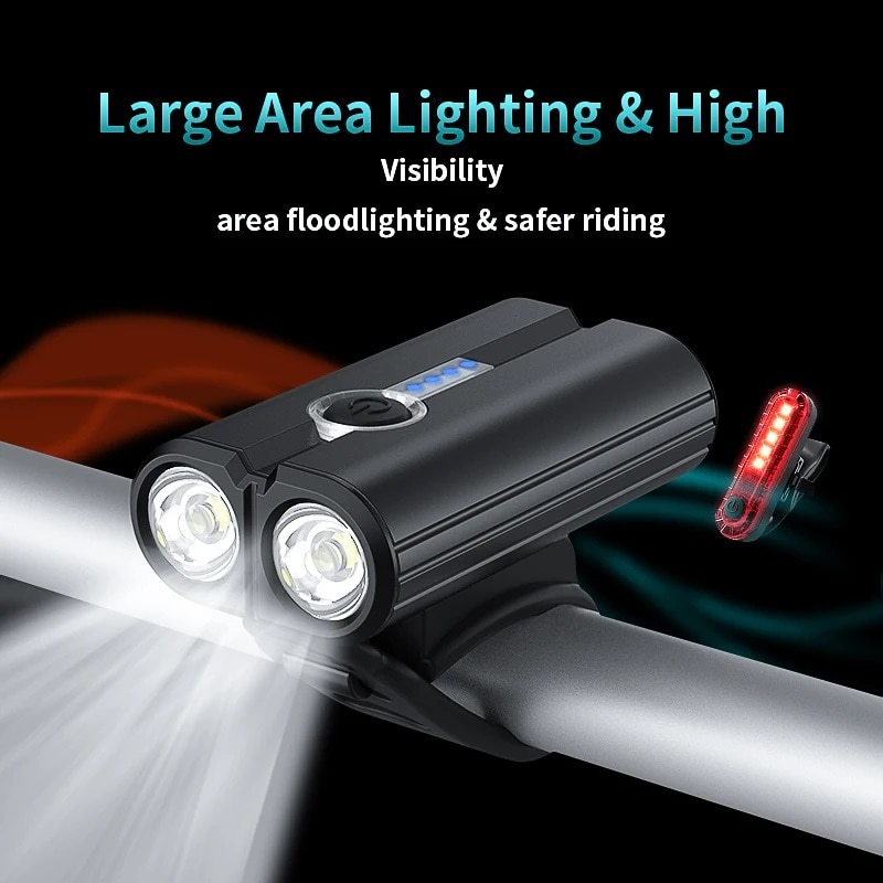 Lanterna Bicicleta WUBEN SQ cu LED, 5 moduri de iluminare, indicator ...