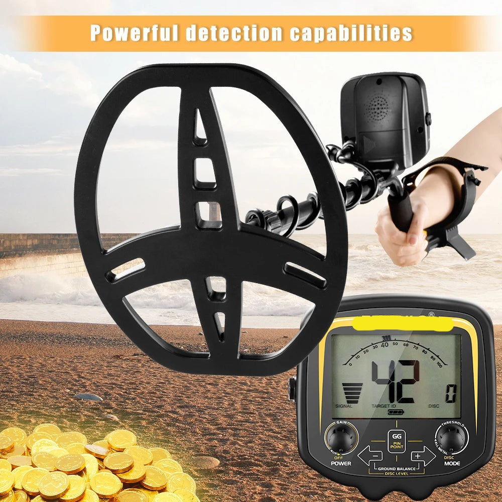 Detector de metale, ecran LCD, plastic, cu indicator GP, 220 mm, negru ...
