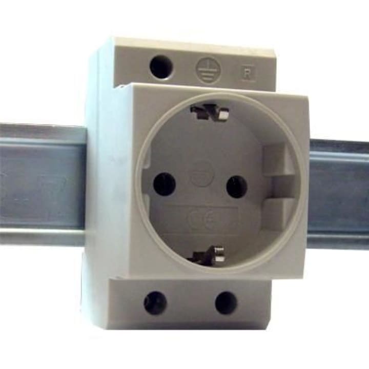 Priza pe sina, Mentavill, schuko, 16A, montaj in tablou - eMAG.ro