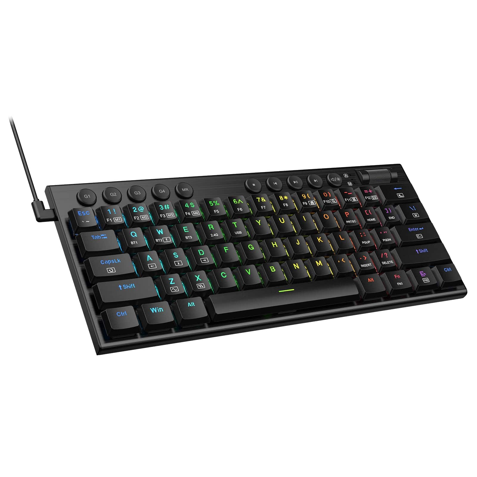 Tastatura gaming mecanica Redragon Horus Mini neagra iluminare RGB ...
