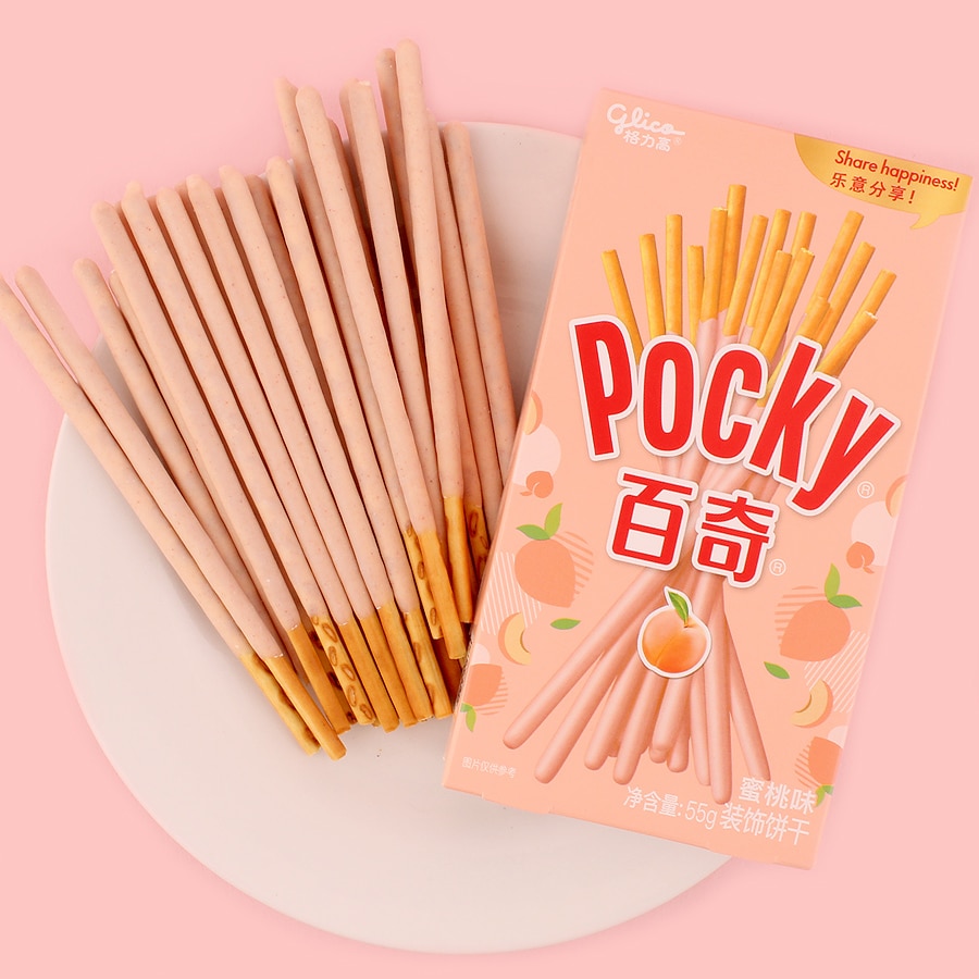 Sticksuri Pocky, aroma de piersici, 55g - eMAG.ro