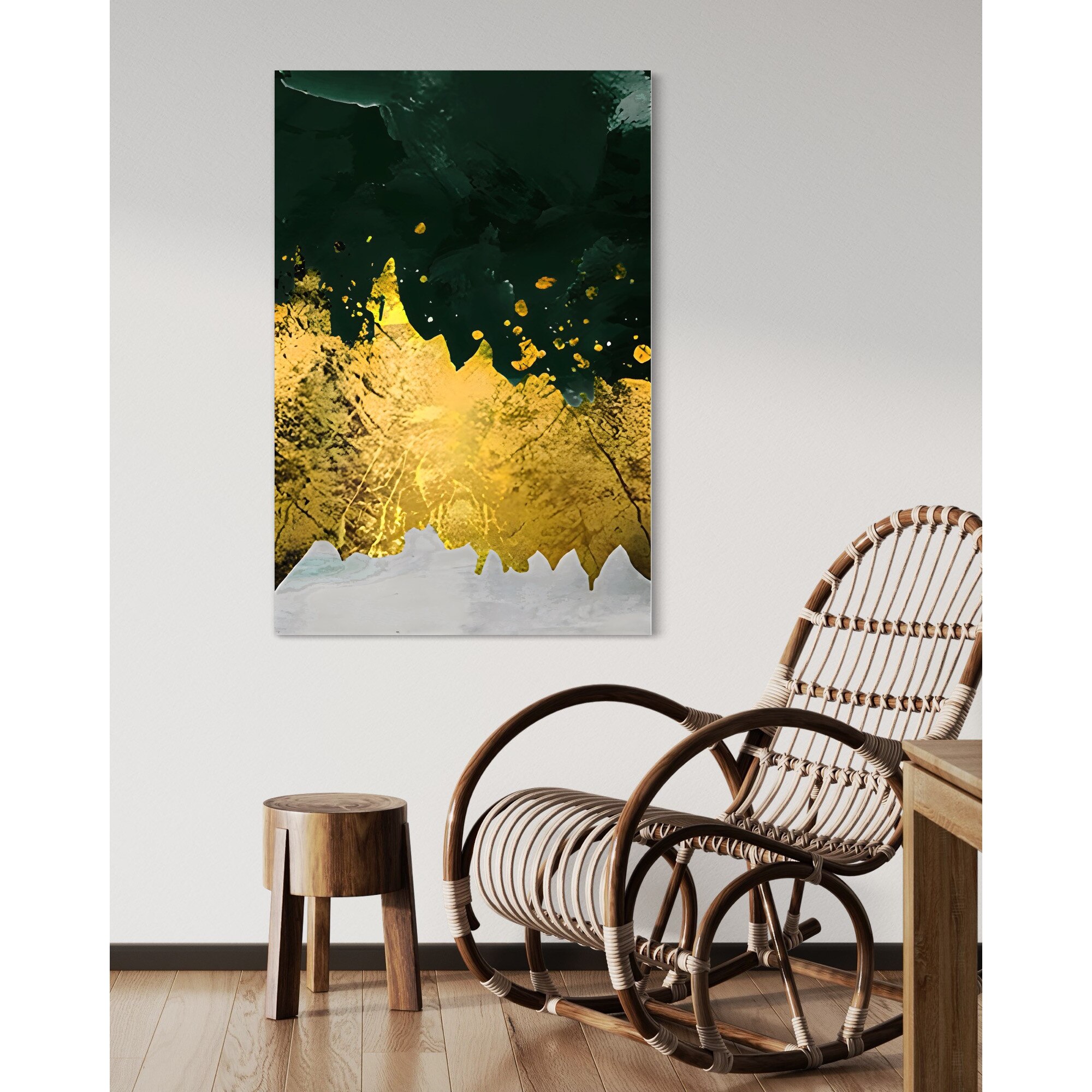 Tablou Canvas Premium, LuxCanva® A1179, Green Design, 90 X 135 CM ...