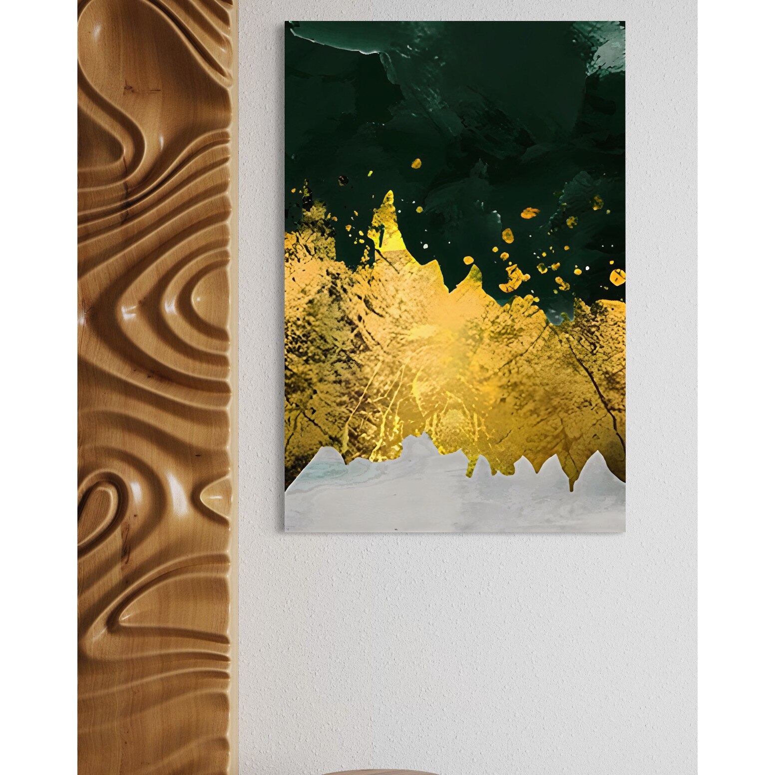 Tablou Canvas Premium, LuxCanva® A1179, Green Design, 90 X 135 CM ...