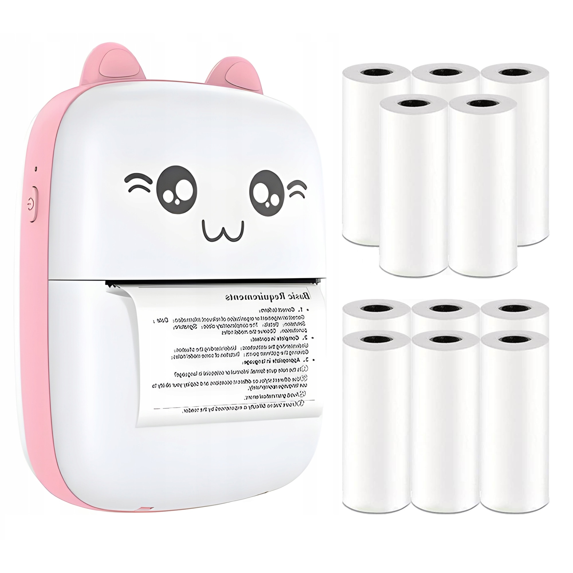 Mini imprimanta termica GALAXIA®, cu 11 role hartie termica, Bluetooth ...