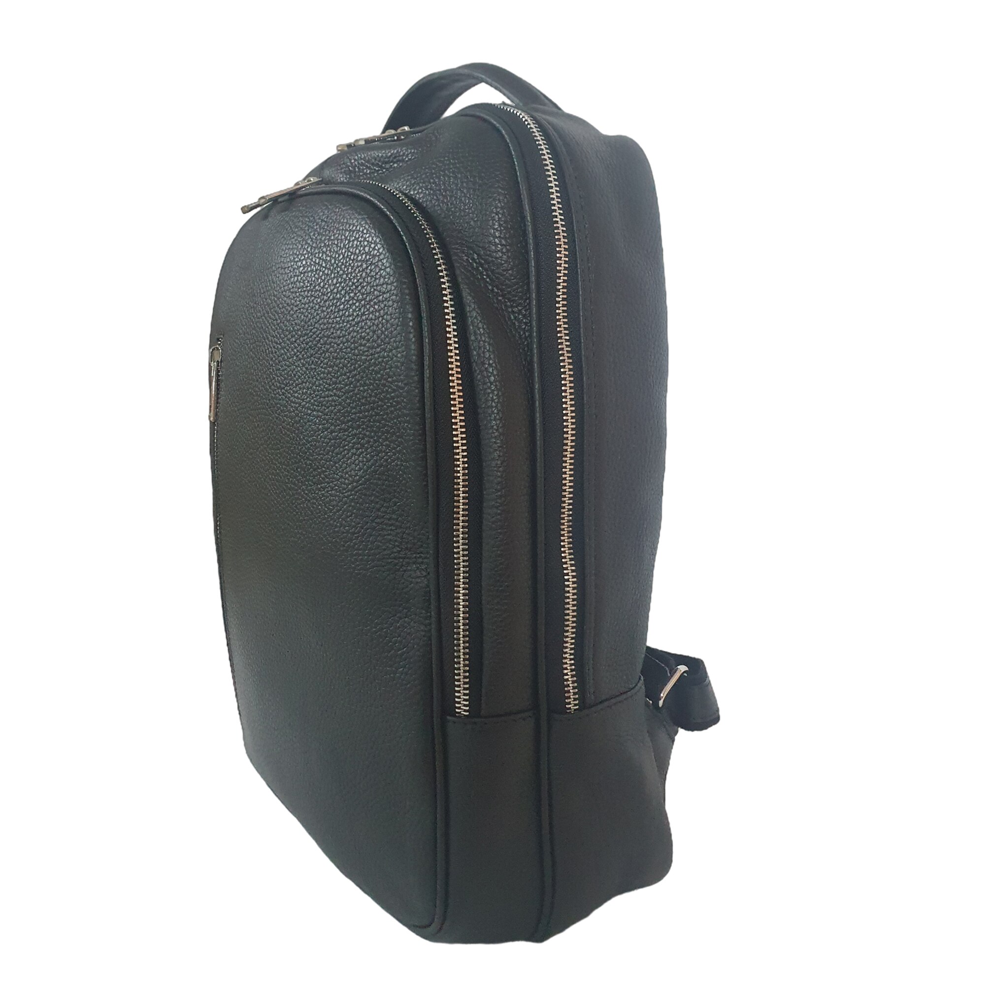 Дамска раница Dellaconte JS002, Естествена кожа, Черен - eMAG.bg