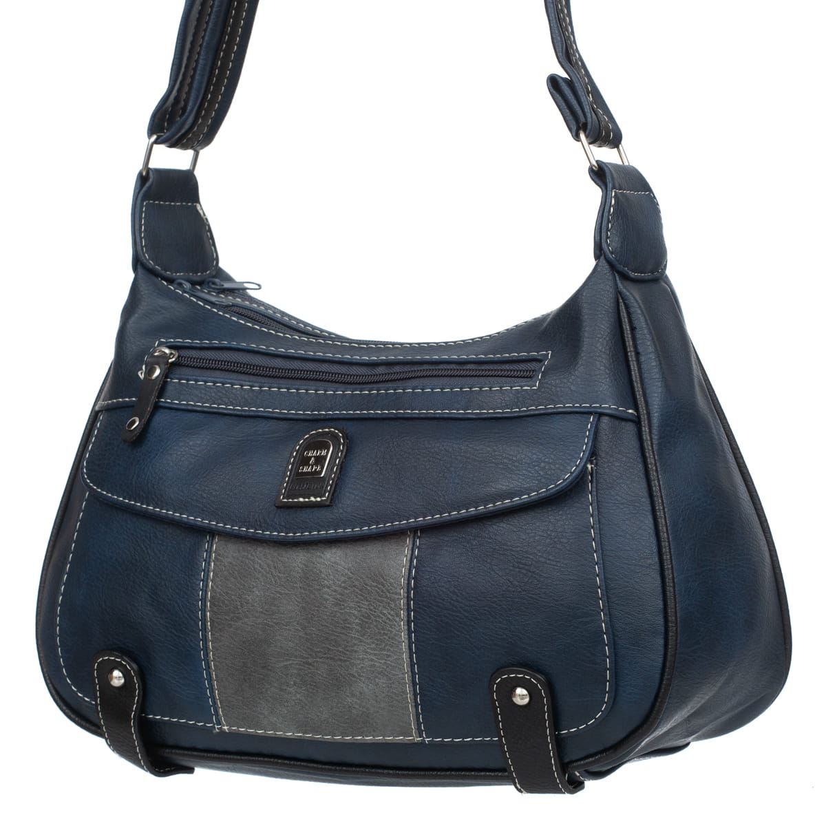 Geanta de umar dama, Charm & Shape, Piele ecologica, Bleumarin - eMAG.ro